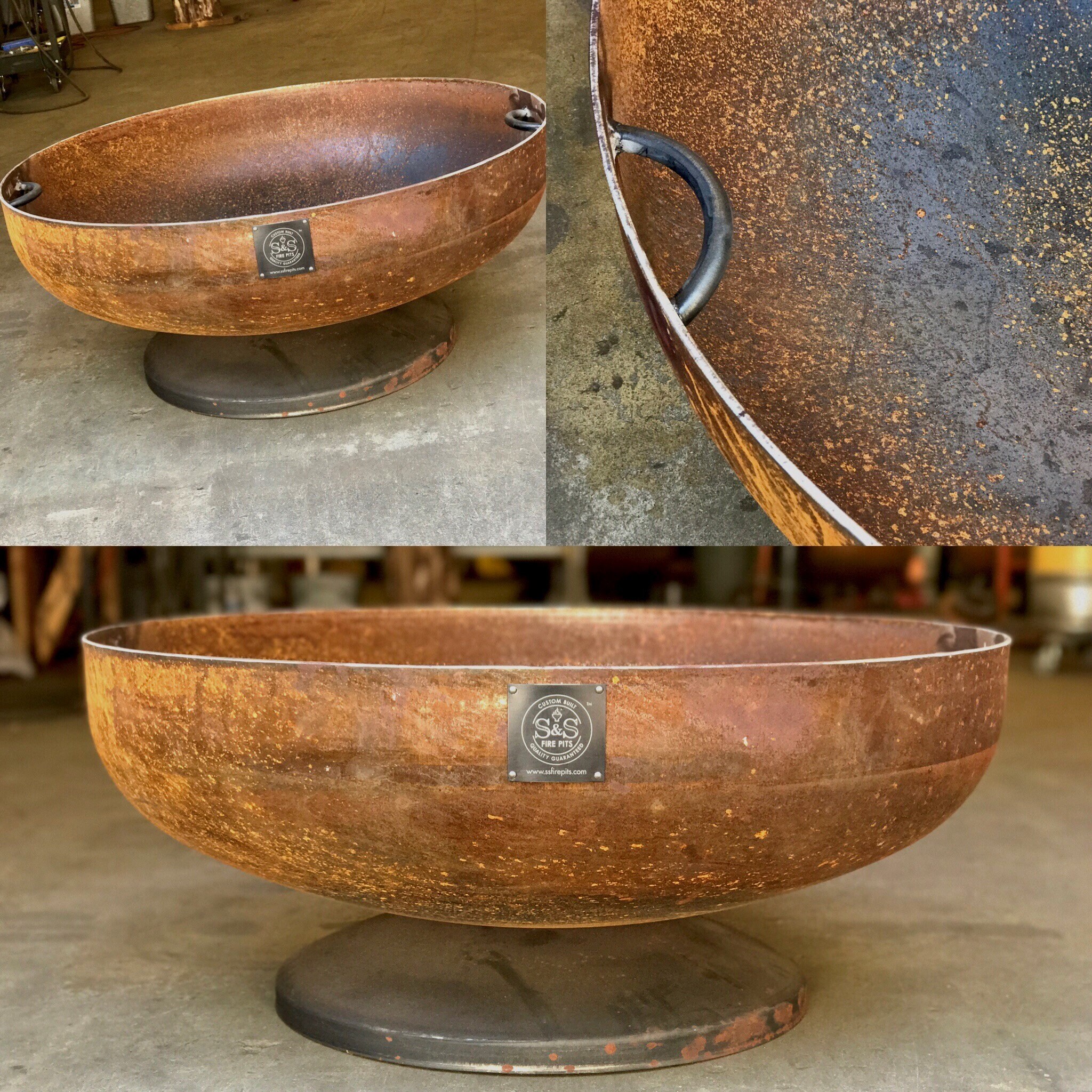 42 Elliptical Short Pit on Flanged Base Fire Pit - Etsy