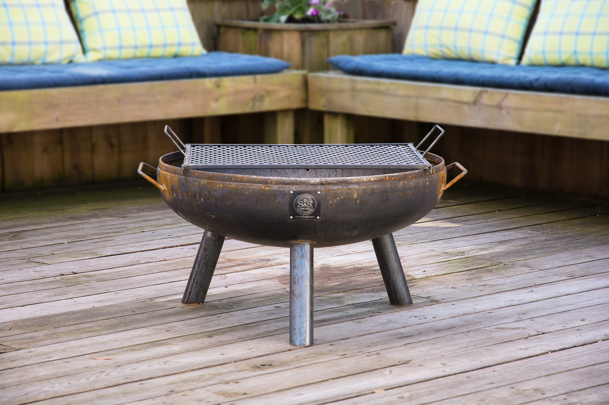 30 Elliptical Fire Pit on Legs | Etsy