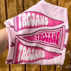 Custom Mascot Tee for Girl, Preppy Mascot Shirt for Women, Pink School ...