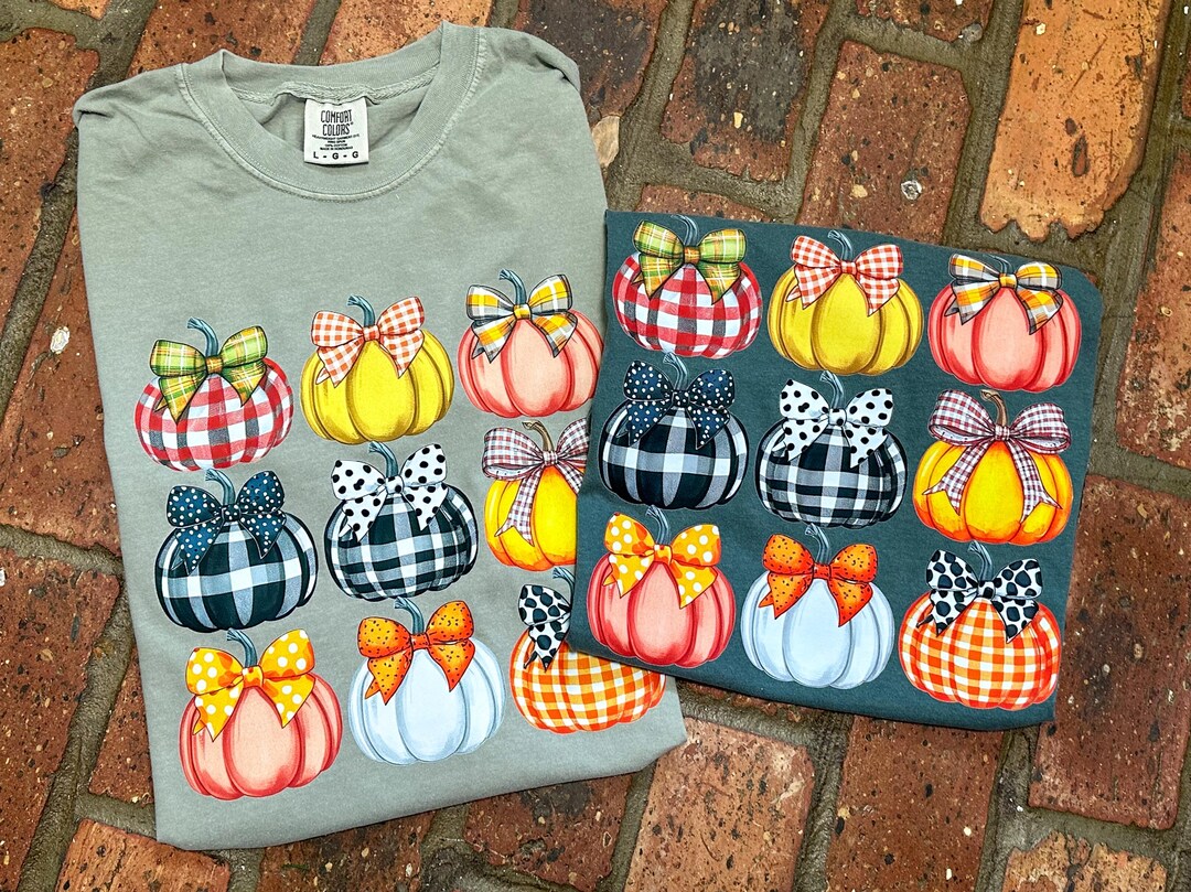 Coquette Pumpkin Bow Shirt for Fall, Pumpkin Patch Shirt for Women ...
