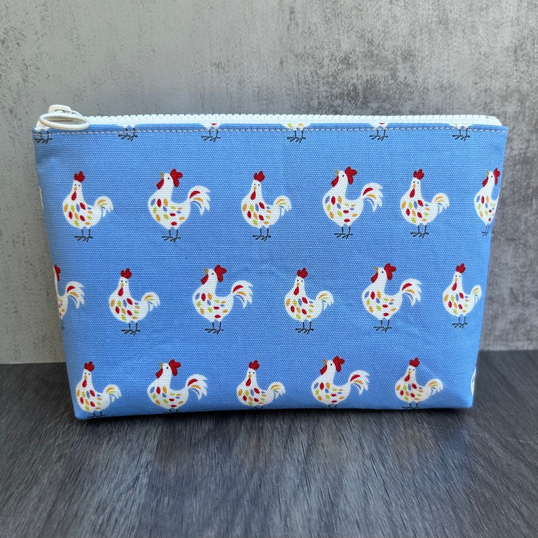 Chickens Makeup Bag, Handmade Japanese Chick Fabric Zipper Pouch ...