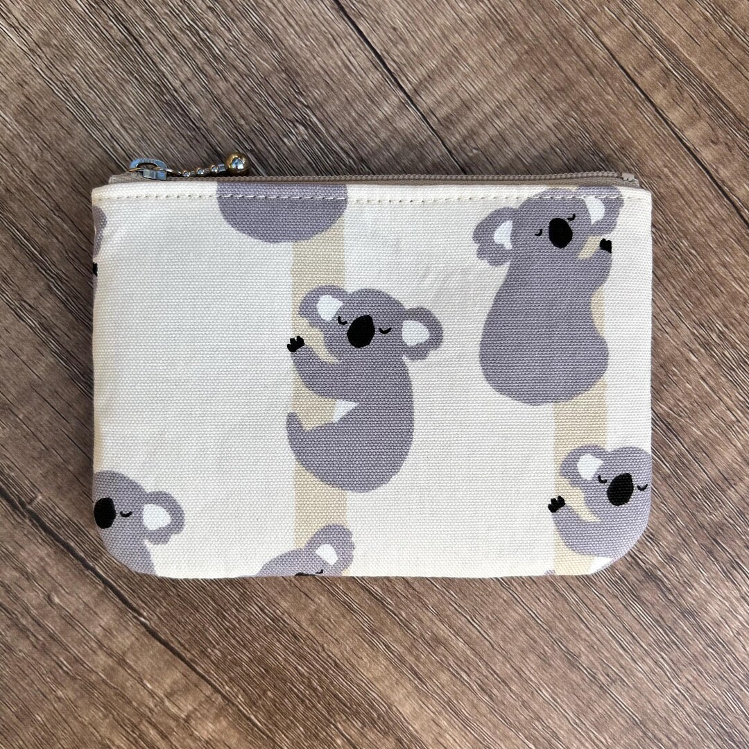 Koalas Coin Purse, Handmade Japanese Koala Fabric Zipper Pouch ...