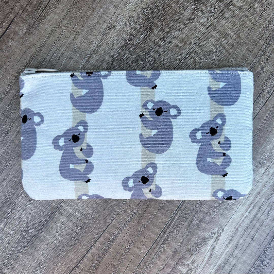 Handmade Koala Pencil Case: Japanese Fabric Zipper Pouch - Etsy