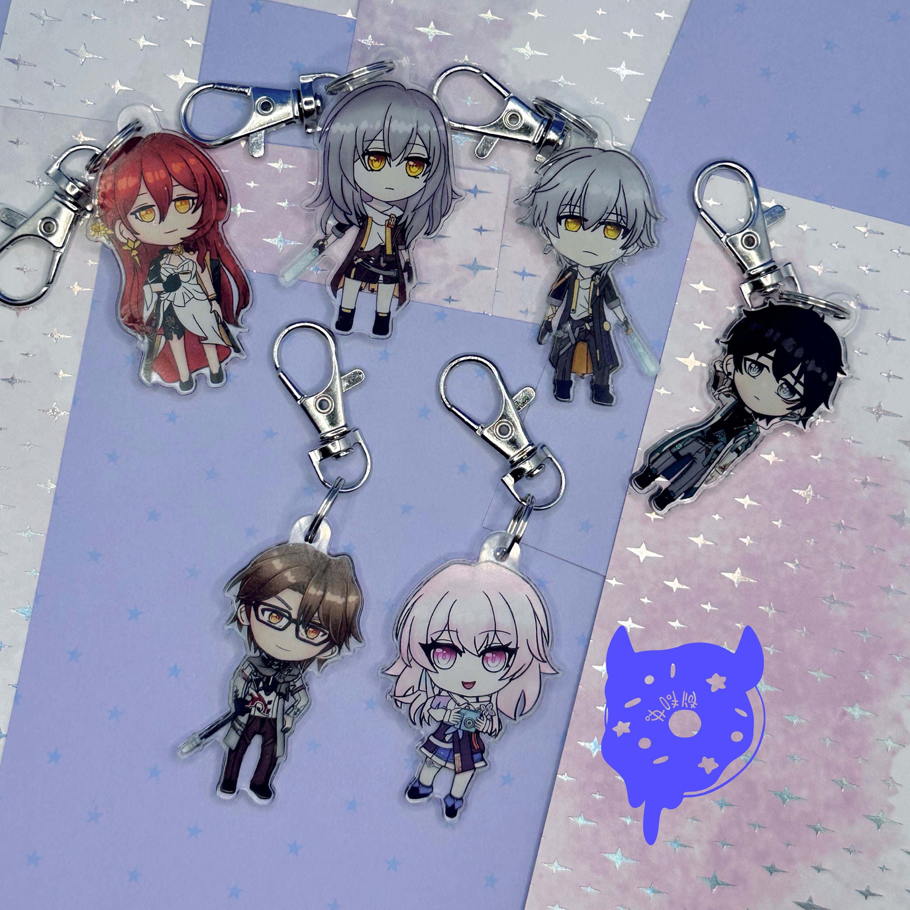 Honkai Star Rail Set 1 Keychain Keychains Charms Hoyoverse Mihoyo ...
