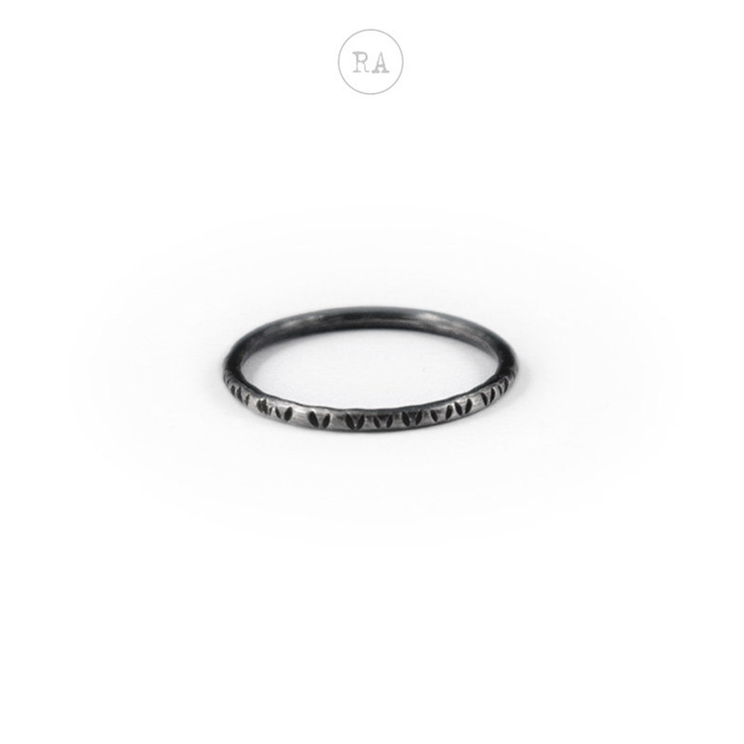 Silver Ring FOREST Sterling Silver Ring Any Size Handmade Stacking Ring ...