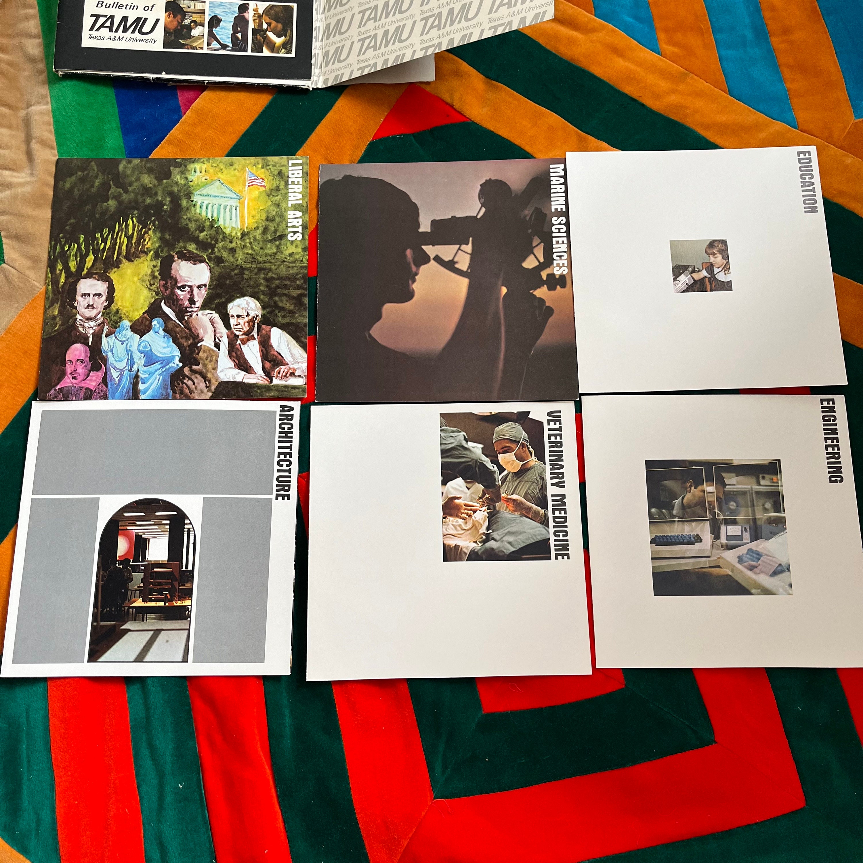 Vintage 1972 Texas A & M TAMU University Tour Pamphlets Stickers Decals ...