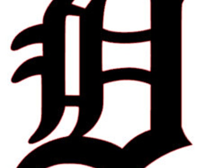 Detroit D Vinyl Decal (old English D) - Etsy