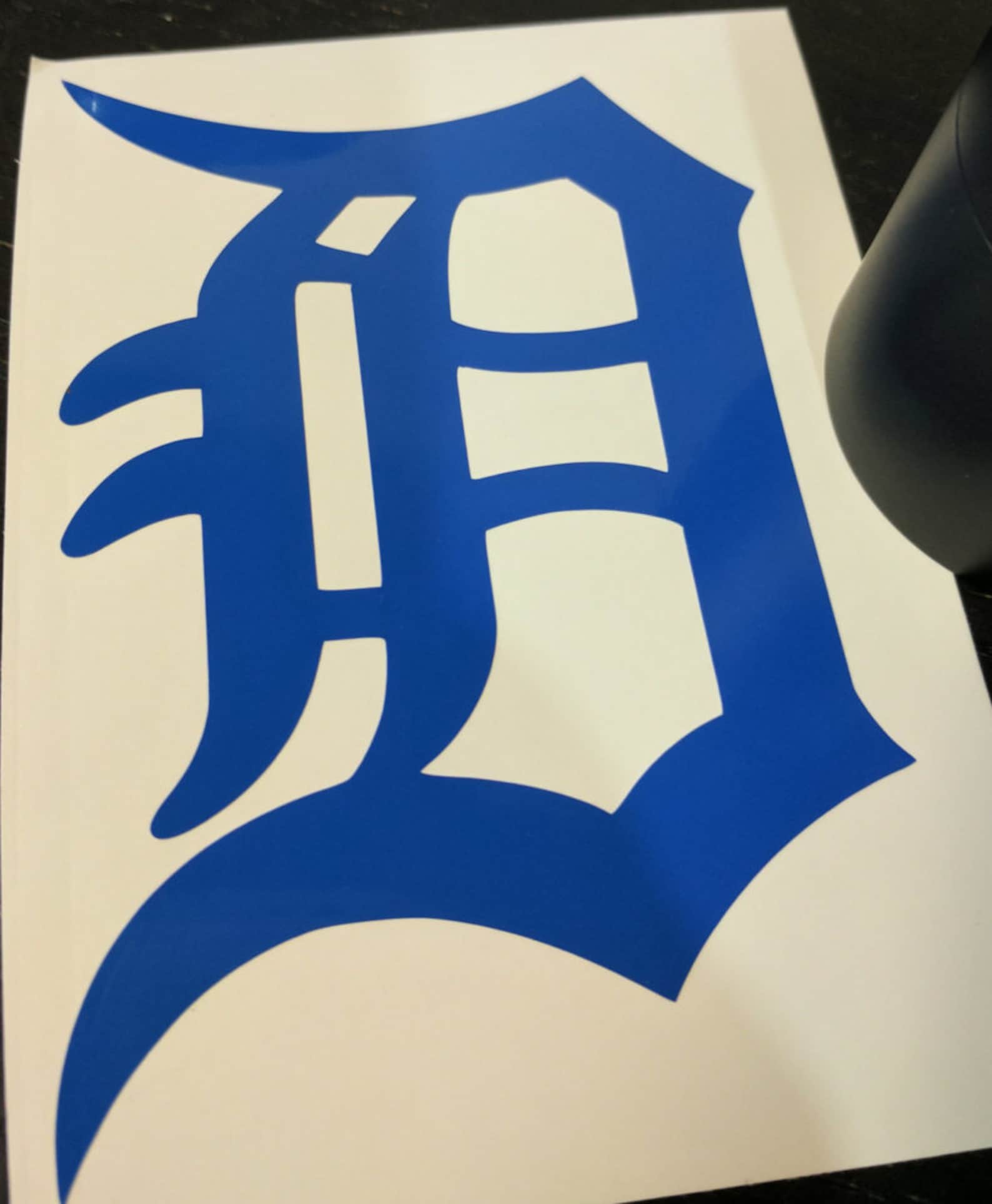 Detroit D Vinyl Decal old English D | Etsy