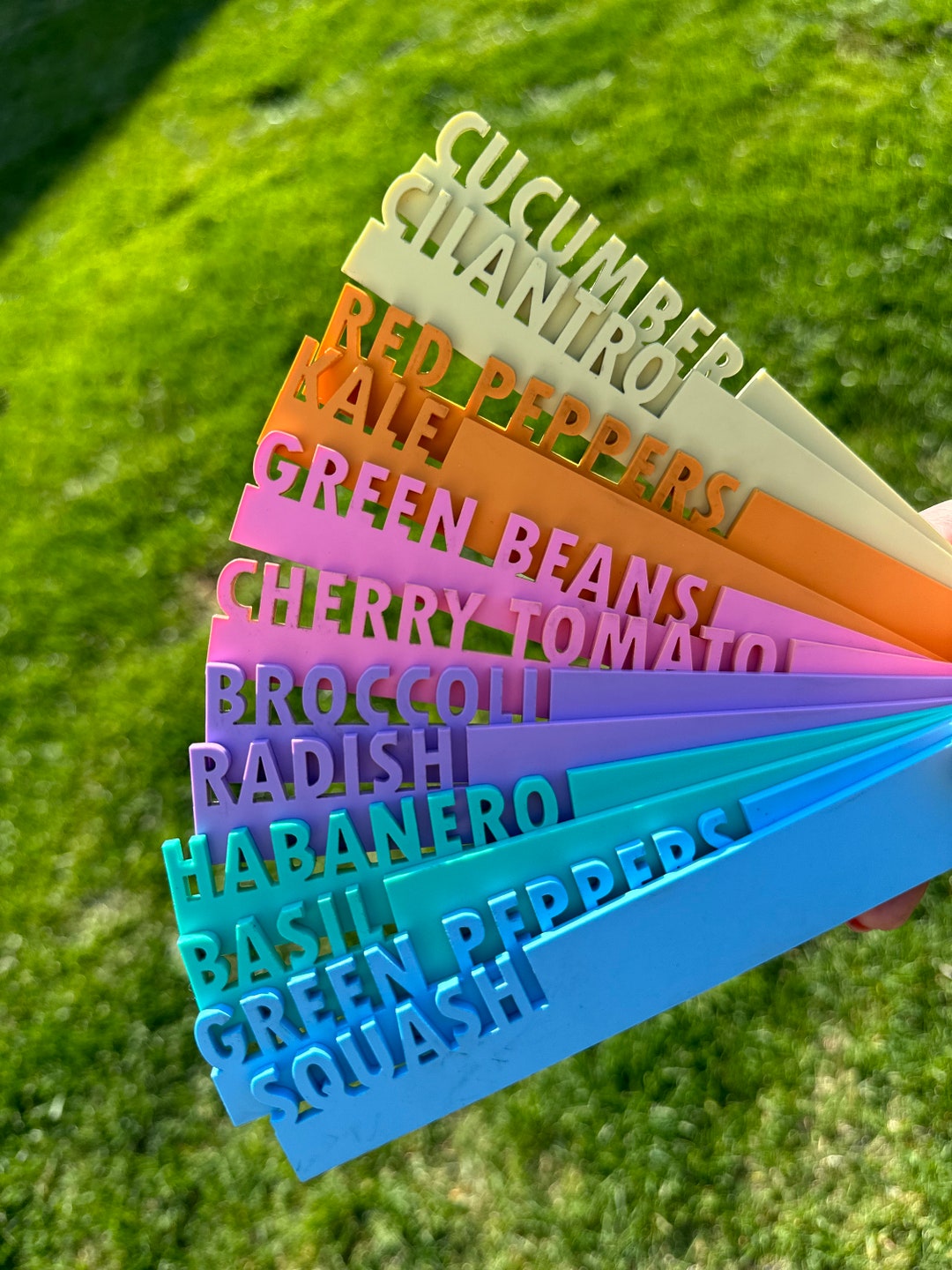 Colorful Acrylic Garden Stakes - Etsy