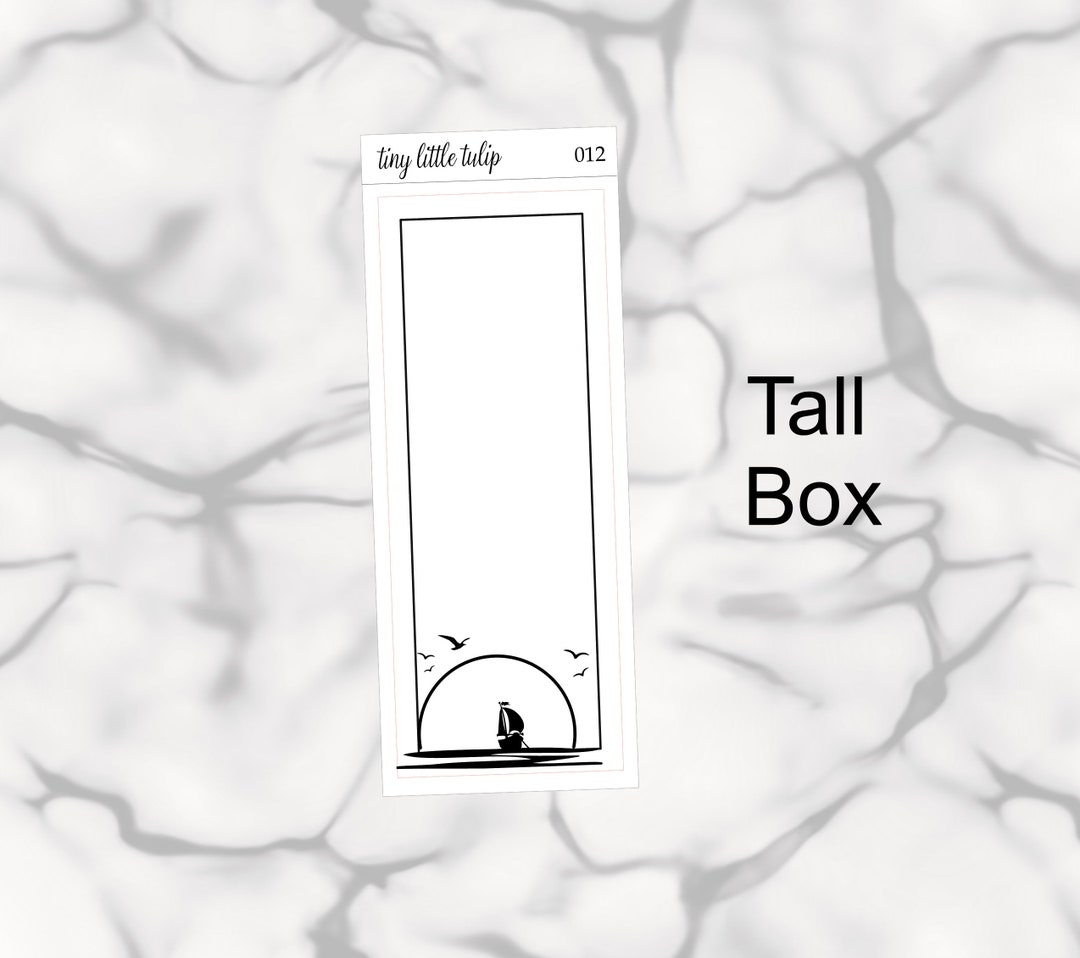 FOIL TALL Box-foiled Stickers-planner Stickers-012 - Etsy