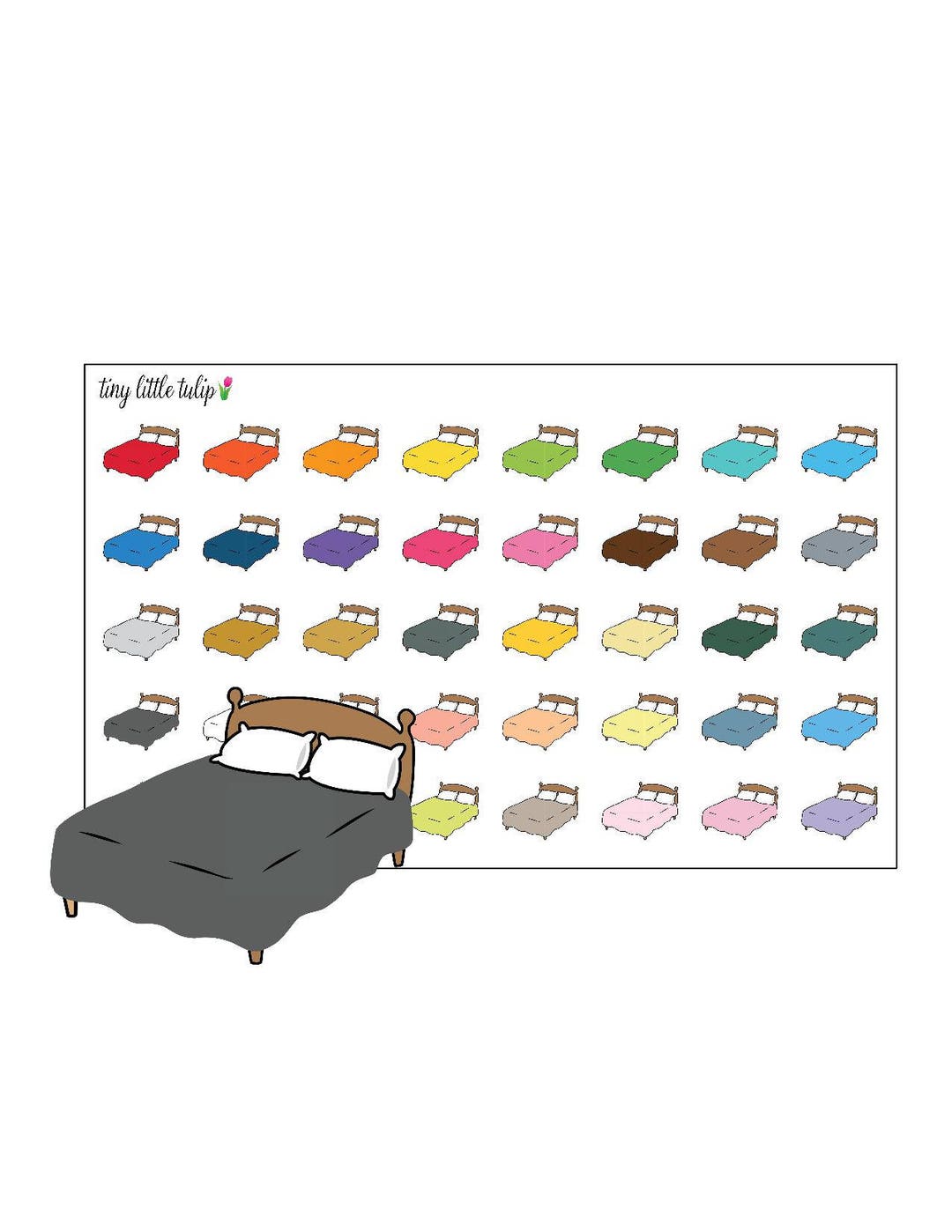 Planner Stickers Make Bed/change Sheets - Etsy
