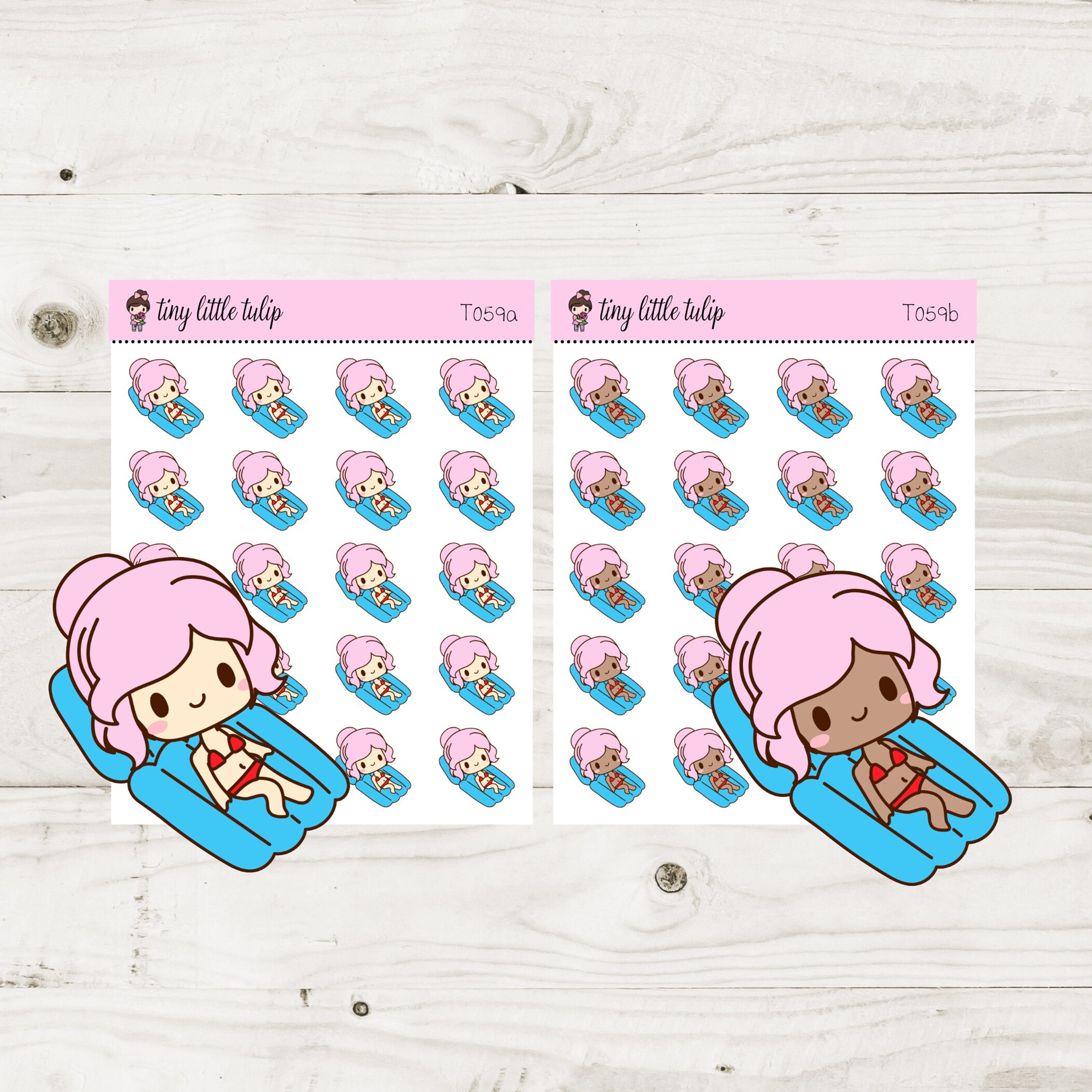 Trixie-pool Float-planner Stickers-planner Girl-functional - Etsy UK