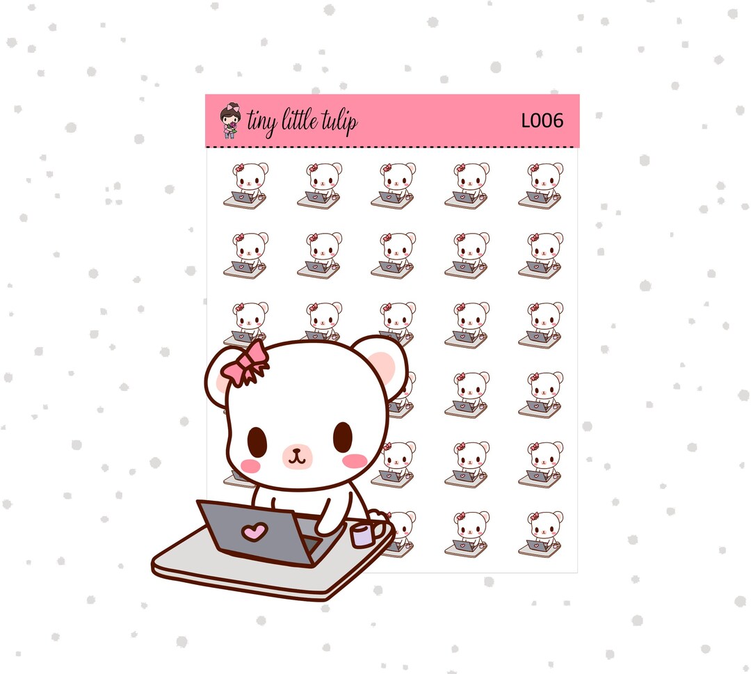 Lily Laptop-planner Stickers-planner Girl-functional Stickers-deco ...