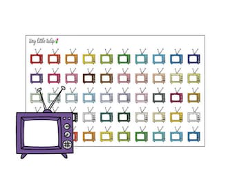 Tv Printable Planner Stickers Bill Stickers for Erin Condren - Etsy