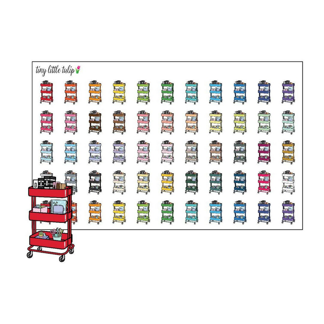 Planner Stickers Craft Cart - Etsy