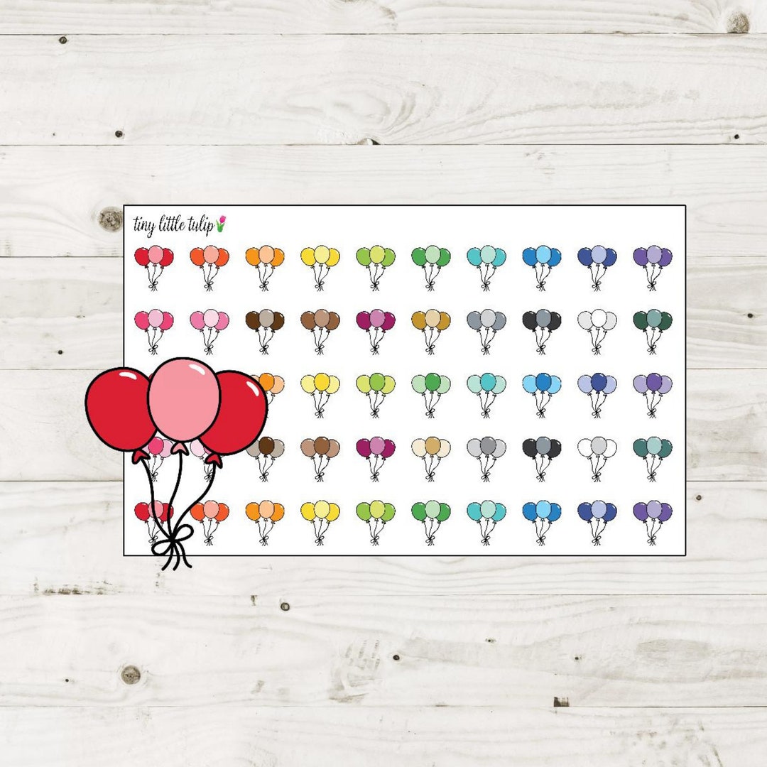 Planner Stickers Balloons - Etsy