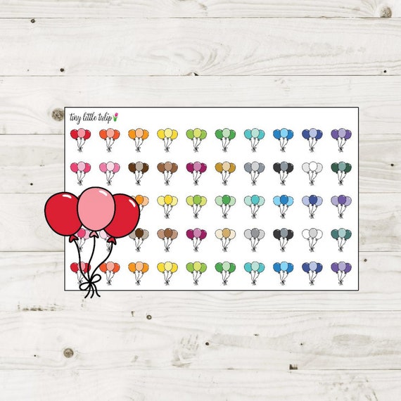 Planner Stickers Balloons - Etsy