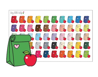 Pack Lunch Reminder Planner Stickers 35 Count - Etsy