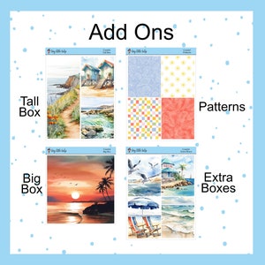 Coastal-standard Vertical Weekly Kit-planner Stickers - Etsy