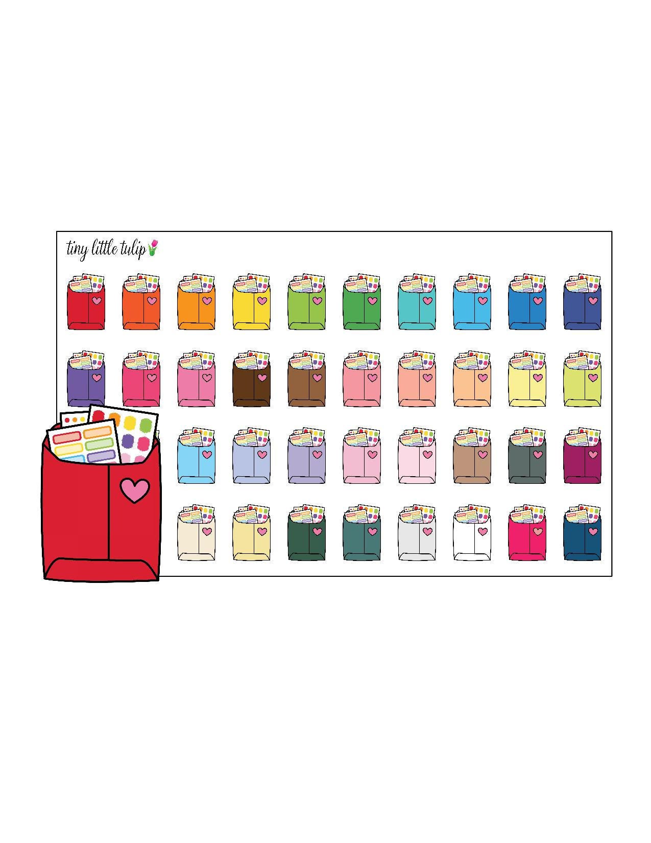 Planner Stickers Happy Mail/sticker Mailers - Etsy