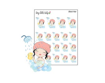 Taking a Shower Planner Stickers - Etsy