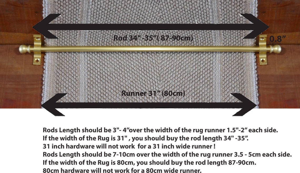 Stair Rodrunner Rods3/8'' Stair Carpet Runners - Etsy