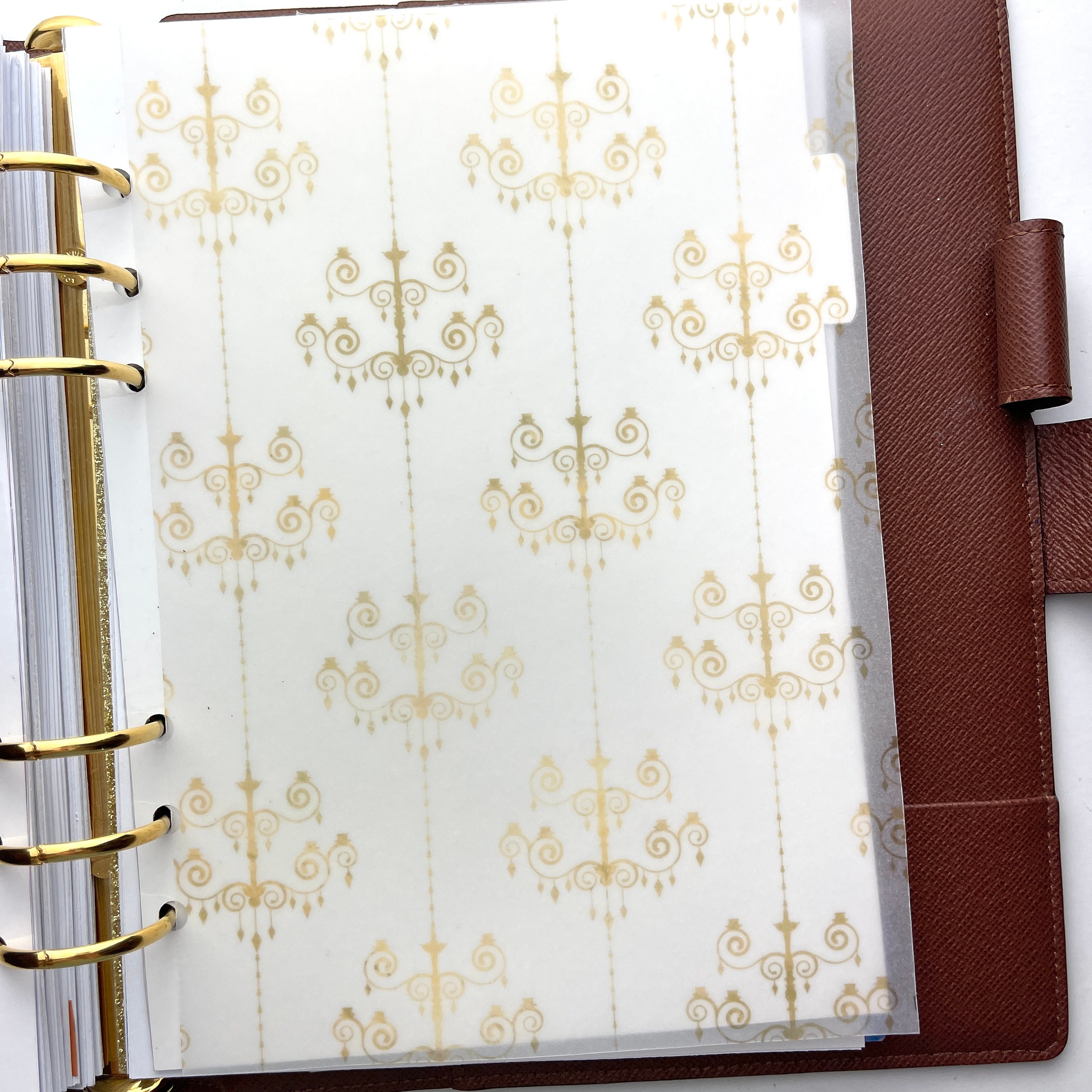 CLASSY Gold VELLUM DASHBOARD Set for Ring Planners A6 B6 - Etsy