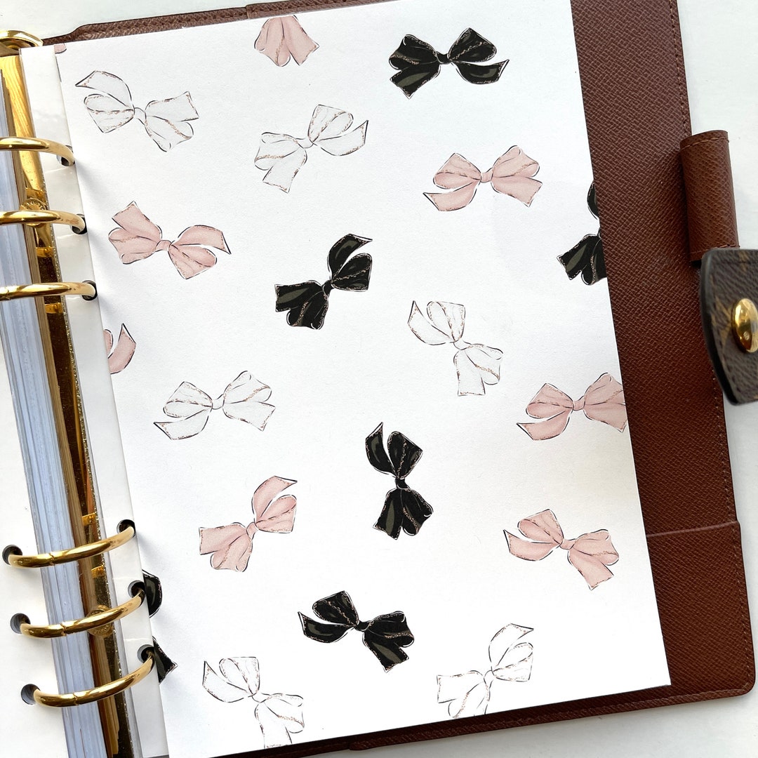 FASHION BOWS DASHBOARD for Planner Travelers Notebook Ring Planner , A6 ...