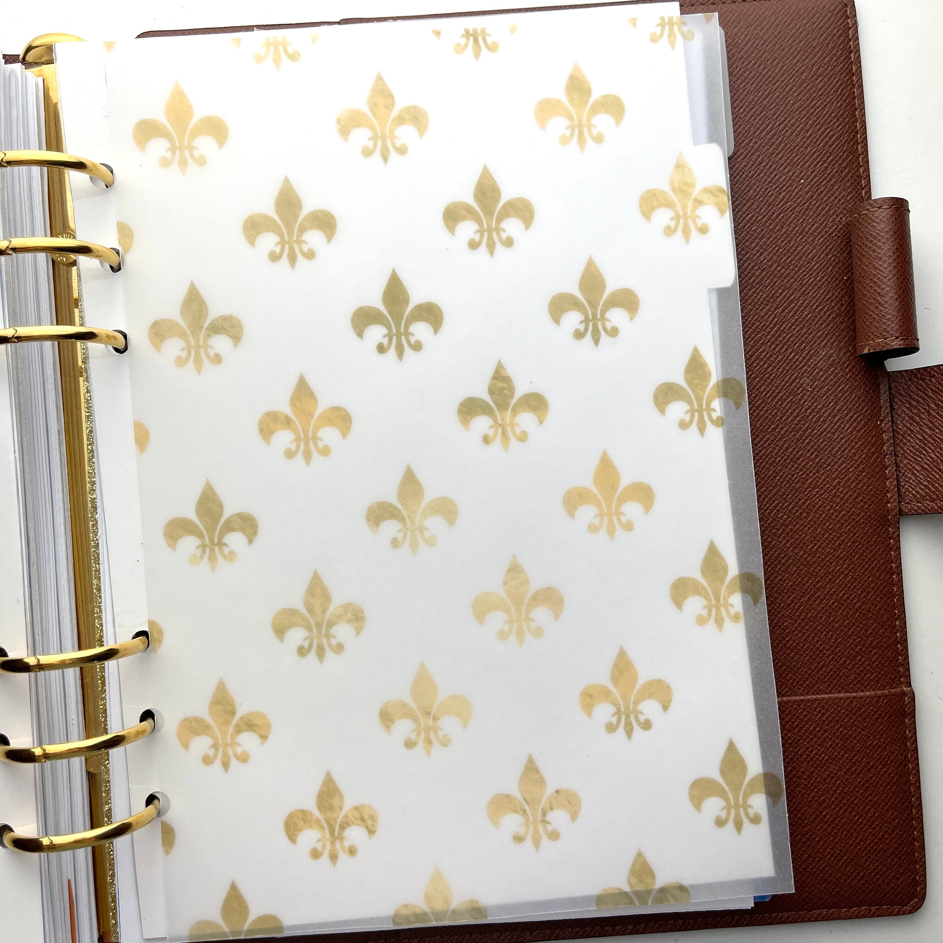 CLASSY Gold VELLUM DASHBOARD Set for Ring Planners A6 B6 - Etsy