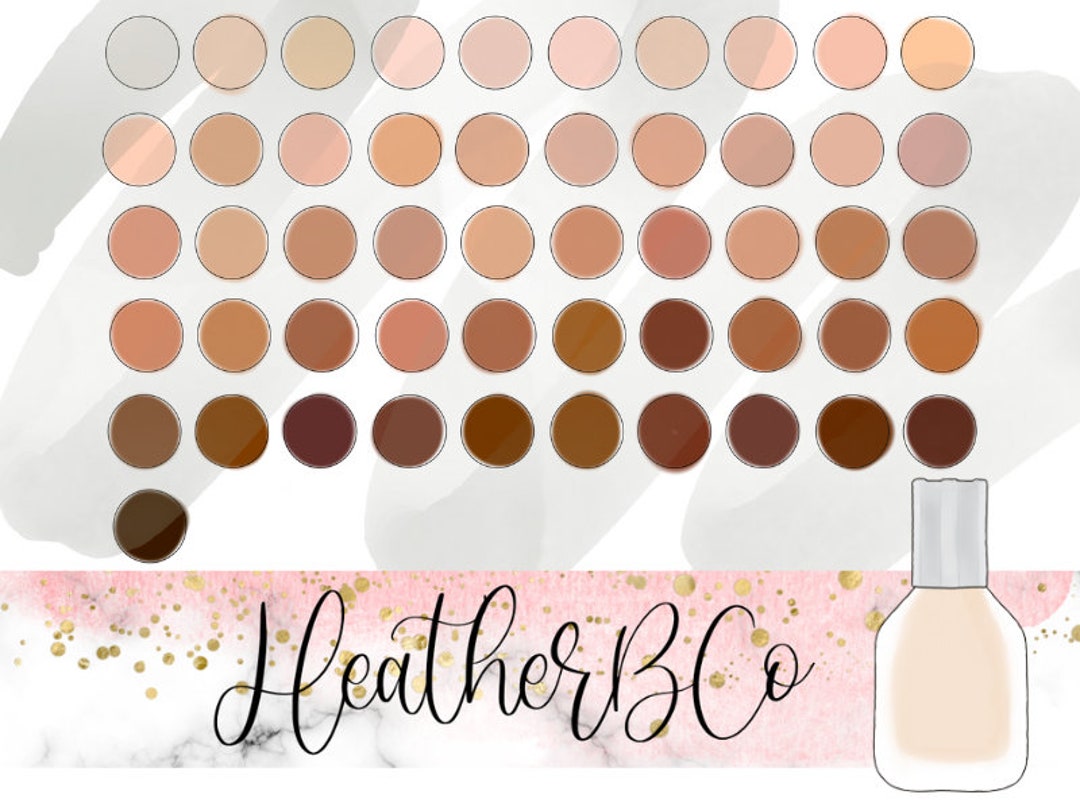 Procreate SWATCHES Skin Tone Make-up FOUNDATION Color Palette - Etsy