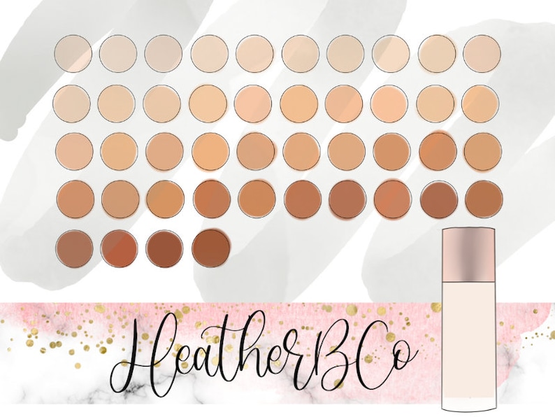 Procreate SWATCHES Skin Tone Make-up FOUNDATION Color Palette - Etsy