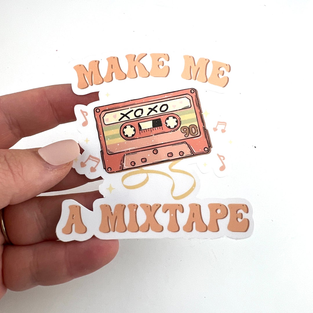 Retro Mixtape Sticker: 80s 90s Style, Water Resistant Vinyl - Etsy