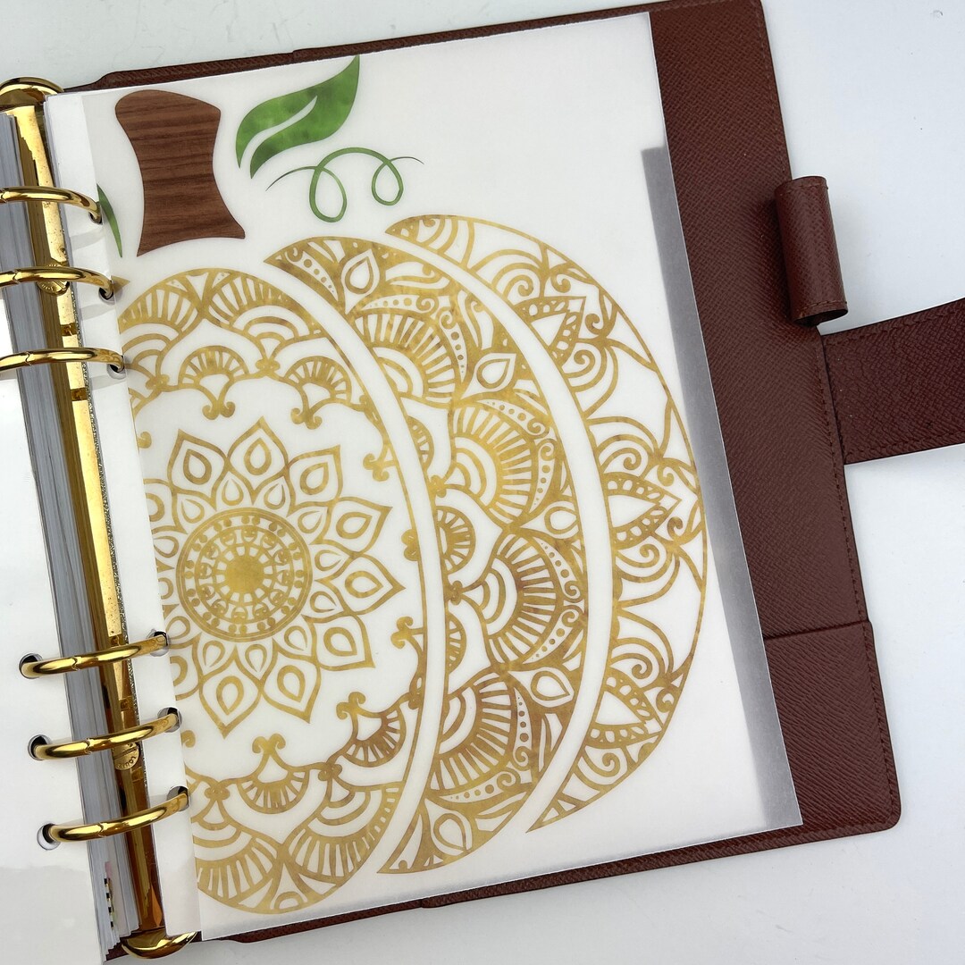 Vellum Fall Pumpkin Dashboard: Ring Planner Insert - Etsy