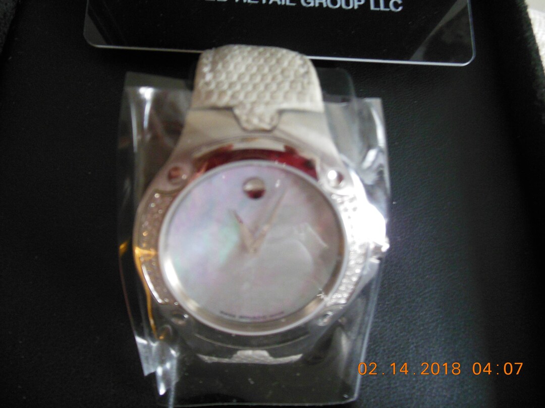 Movado Sport Edition With Diamante Chips and White Lizard Wrist Band - Etsy