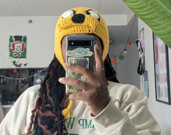 Crocheted JAKE Hat From Adventure Time Beanie Handmade - Etsy