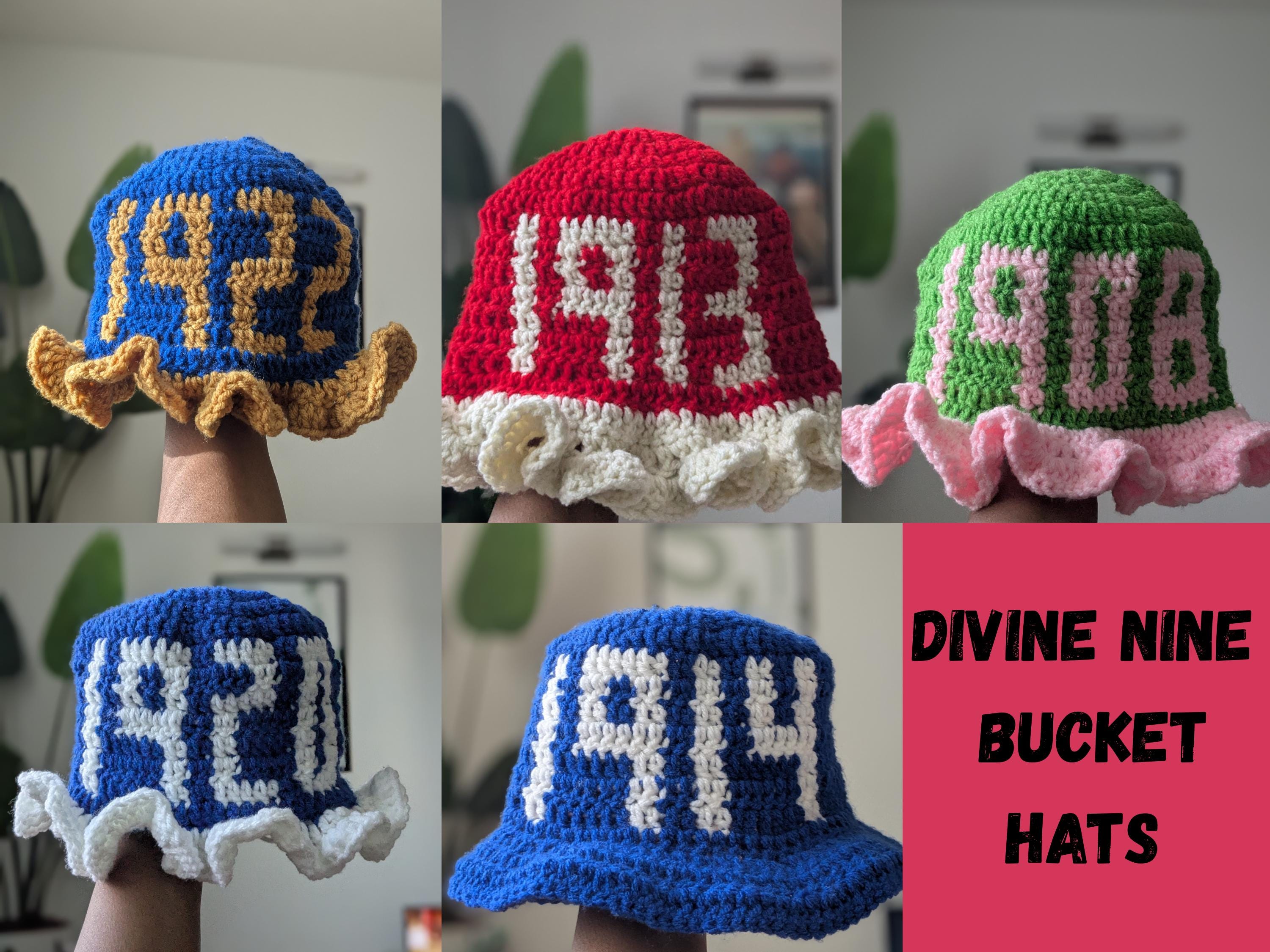 Crochet Divine 9 Bucket Hats - Etsy