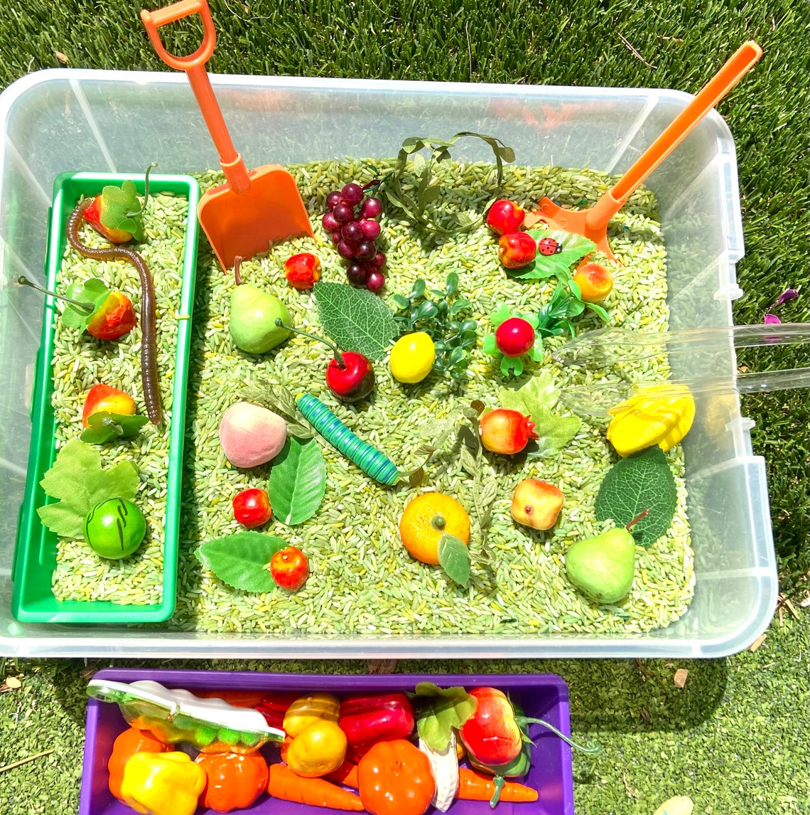 Fruits & Vegetables Garden Sensory Bin Kit | Etsy