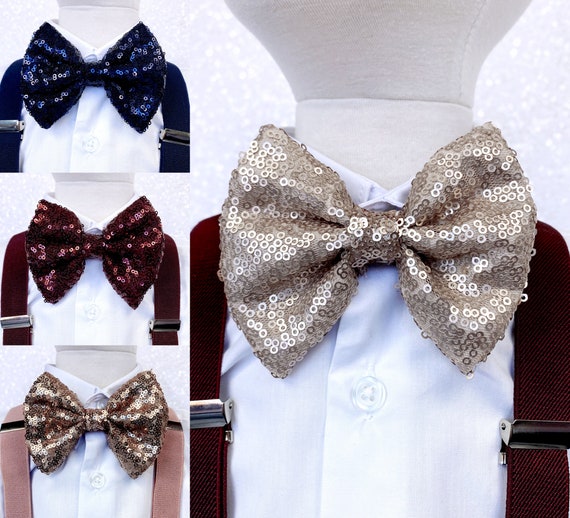 Mini Sequin Bow Ties Adult Child Formal Wear Wedding Birthday | Etsy