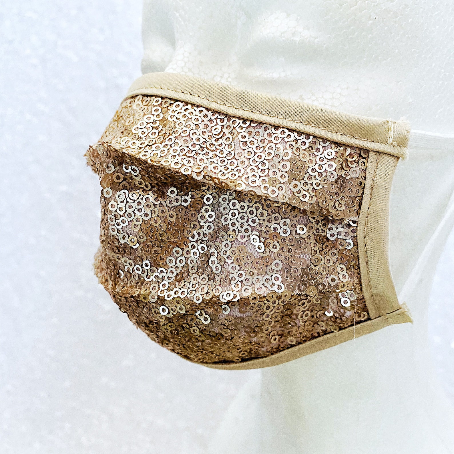Gold Mini Sequence Face Mask Filter Washable Reusable Women | Etsy