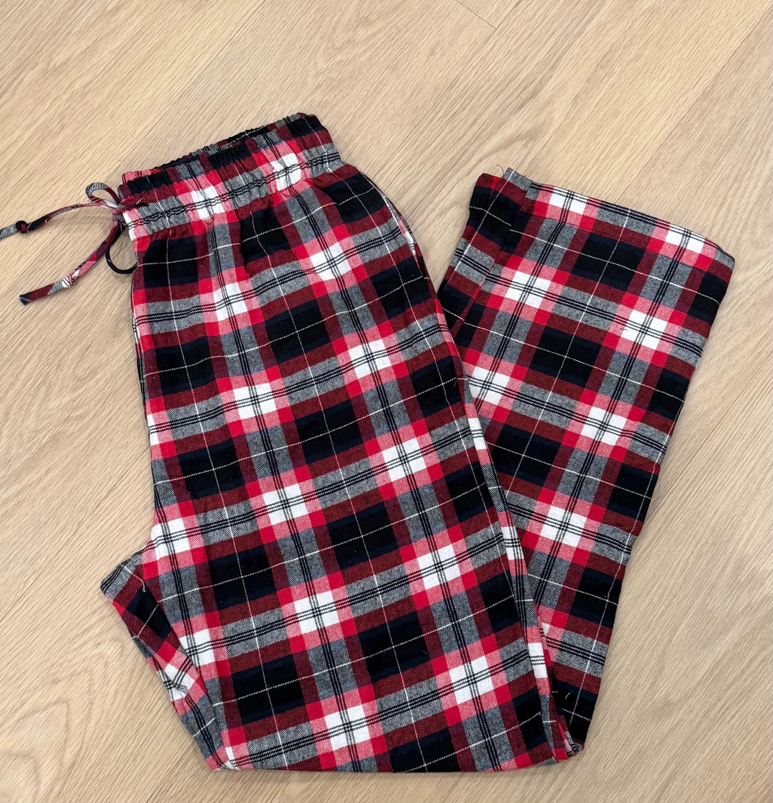 Plaid Flannel Pajama Pants With Pockets: Unisex Cotton Christmas PJ - Etsy