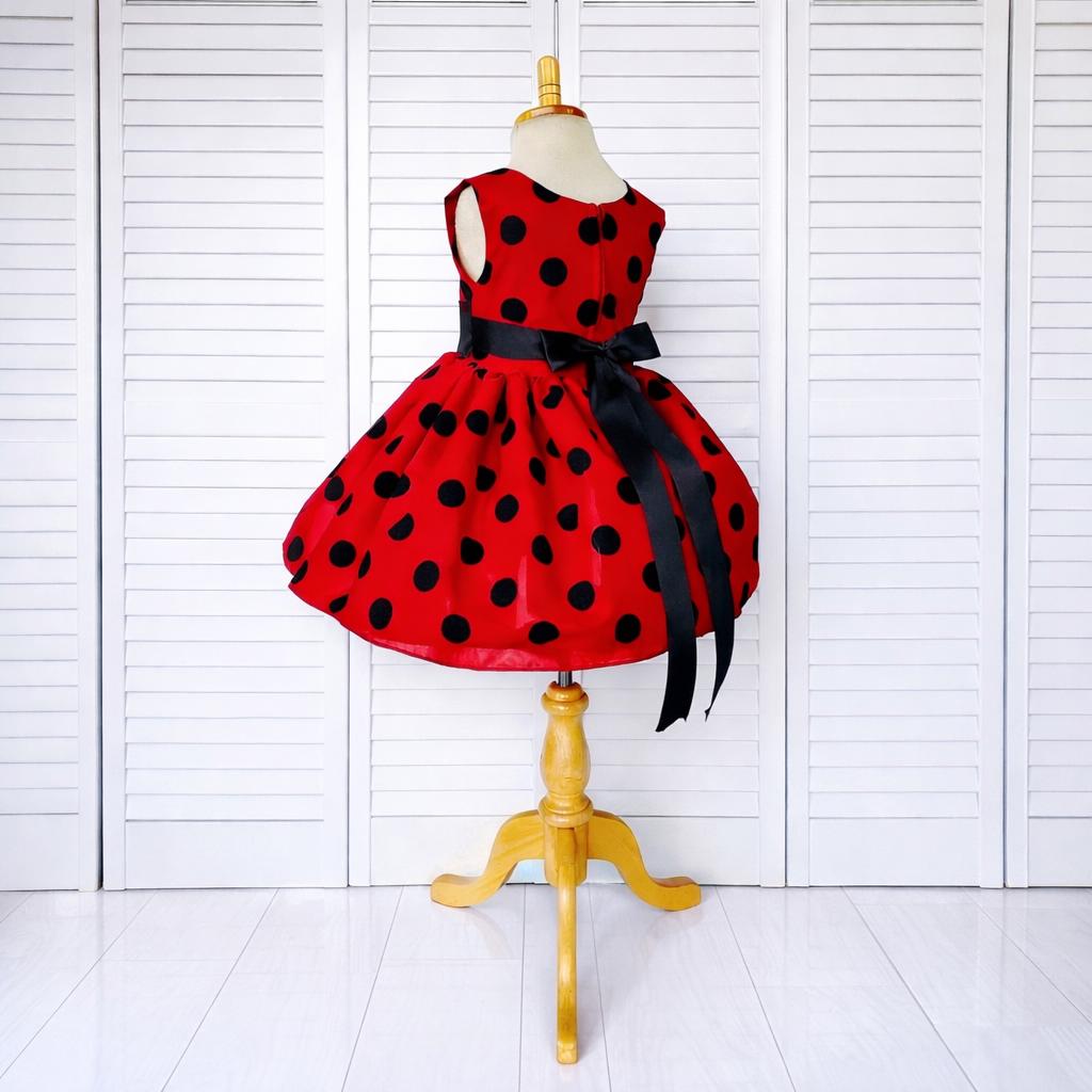 Red and Black Polka Dot Birthday Lady Bug Halloween Costume Toddler ...