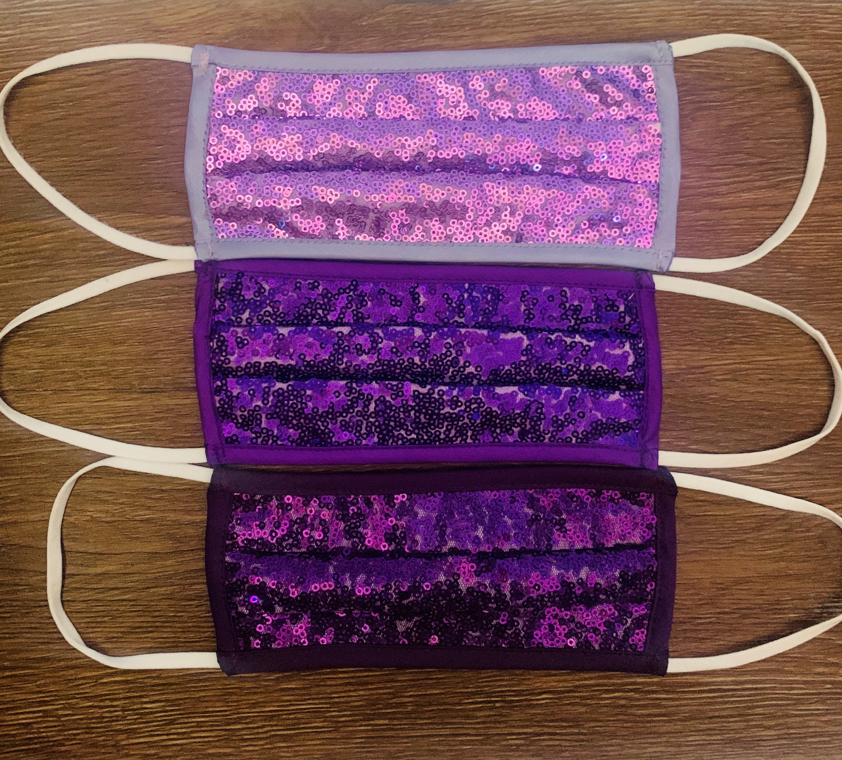 Navy Mini Sequence Face Mask Filtered Washable Reusable Adult | Etsy