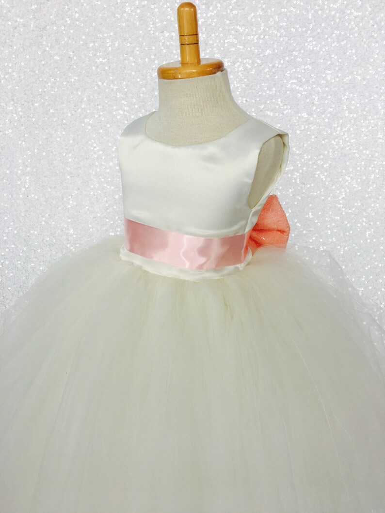 Sleeveless Princess Ivory Gown Satin 4 Layer Tulle Blush | Etsy