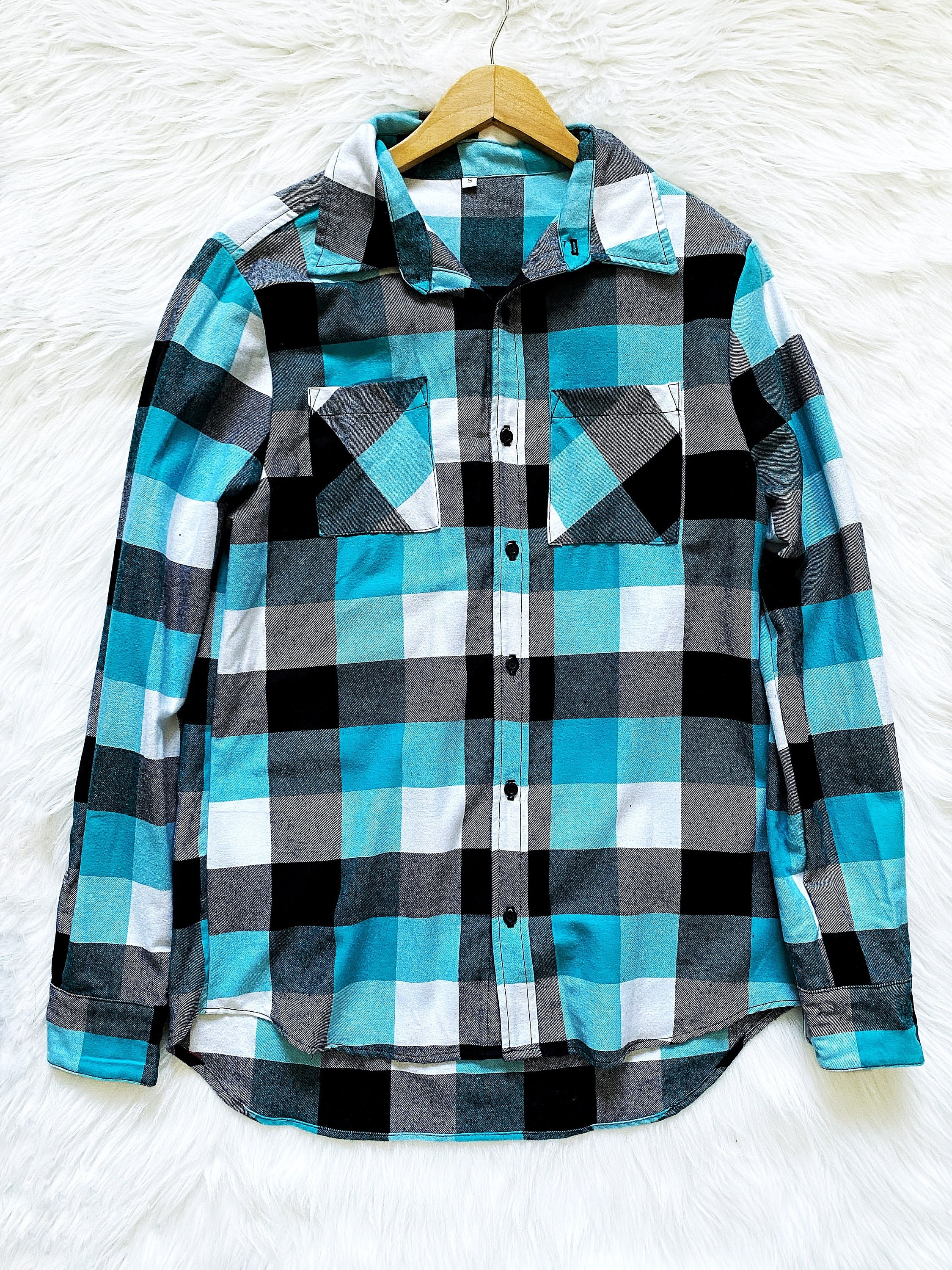Navy Yellow Button up Plaid Flannel Adult Shirt Unisex Red Navy Yellow Button up Plaid Flannel Adult Shirt Unisex Red