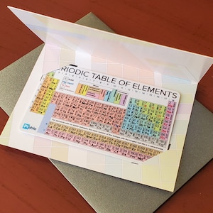 Periodic Table Plastic Wallet Card - Etsy