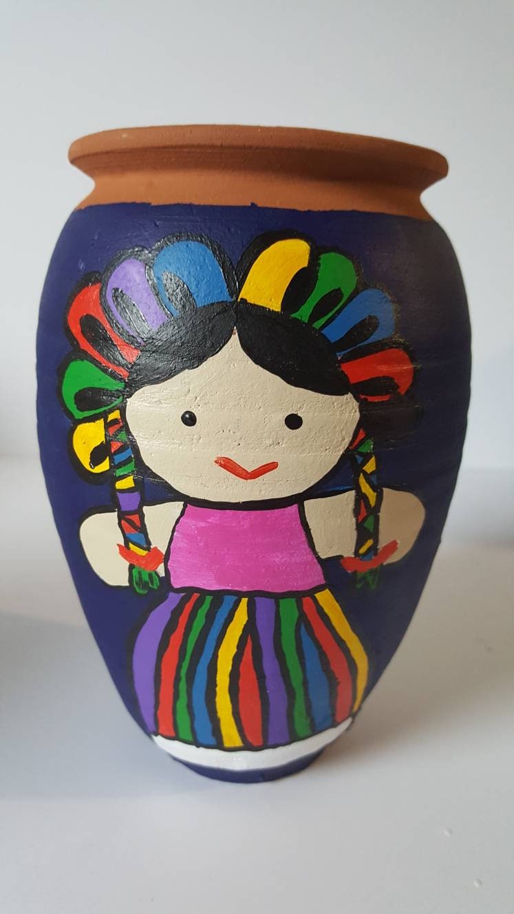 Custom Hand Painted Mexican Cantaritos De Barro Jarrito - Etsy