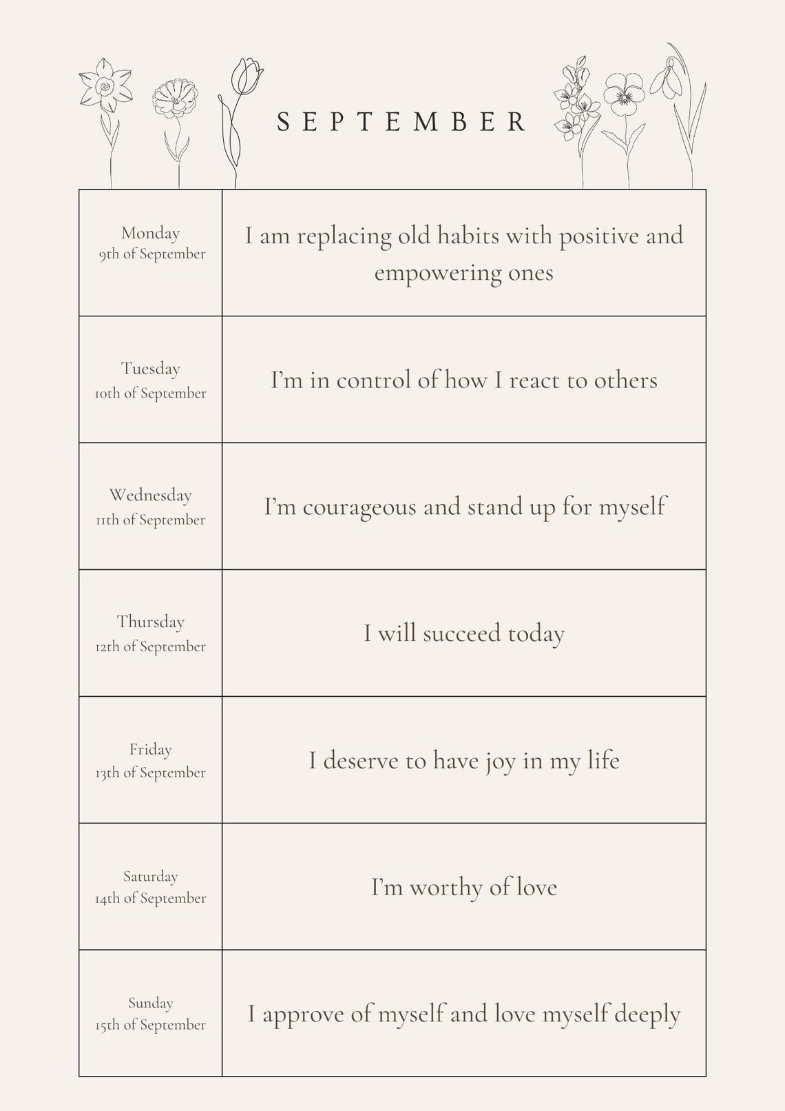 2024 Daily Positive and Powerful Affirmations/ Self-love Affirmations ...