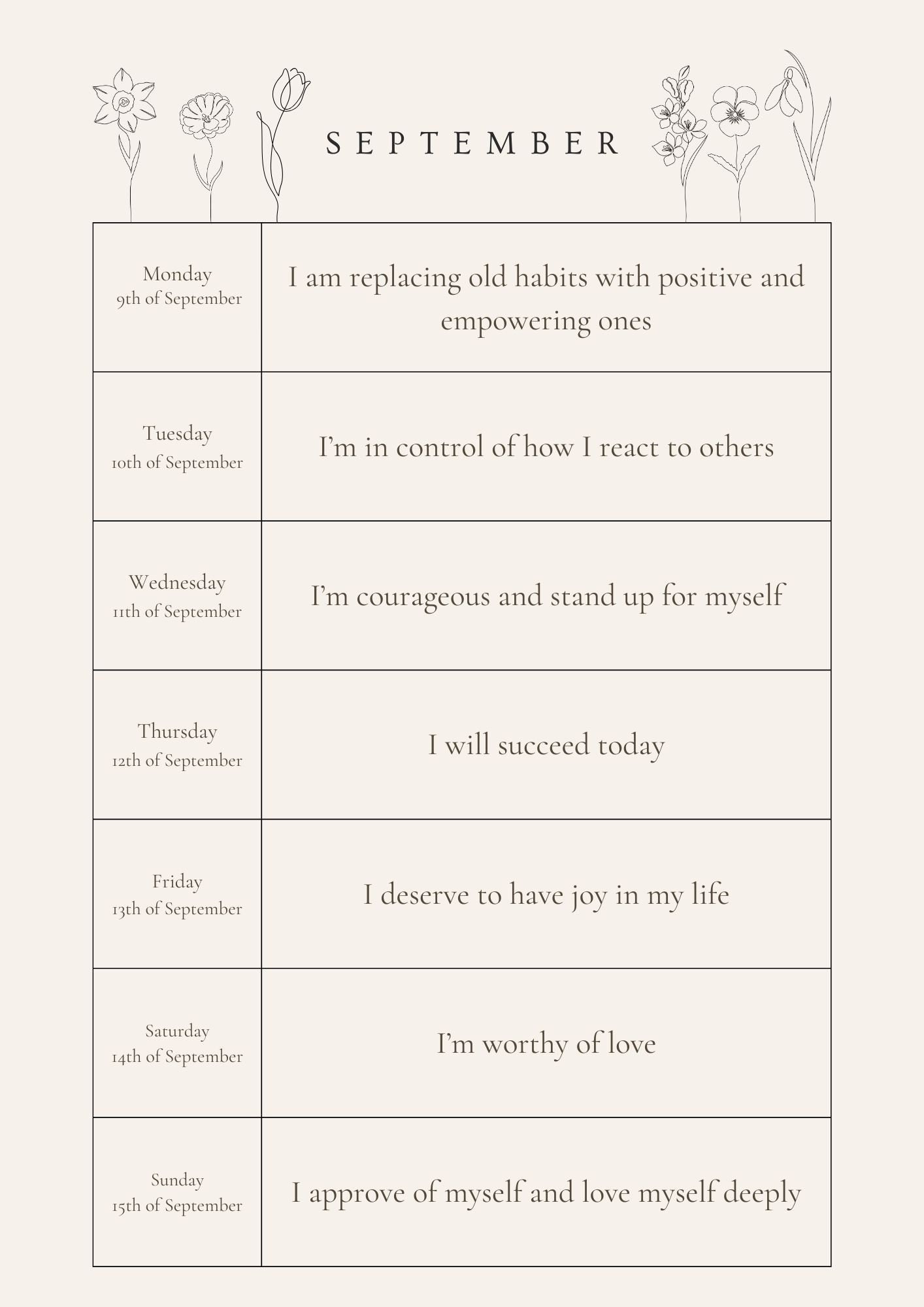 2024 Daily Positive and Powerful Affirmations/ Self-love Affirmations ...