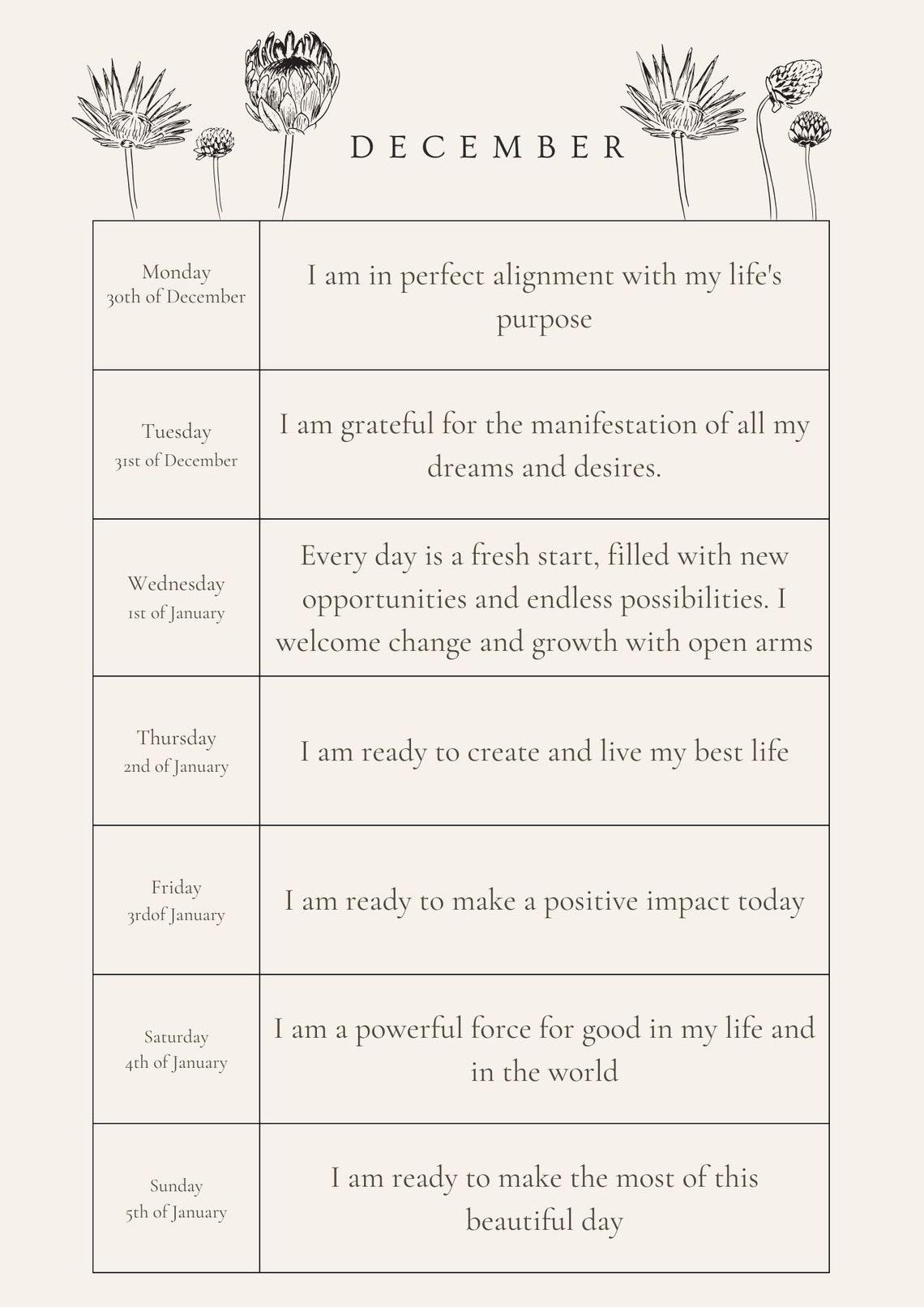 2024 Daily Positive and Powerful Affirmations/ Self-love Affirmations ...