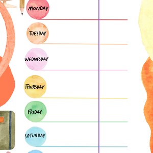 Kids Week Planner, Kids Term Weekly Planner, Term Planner for Kids ...